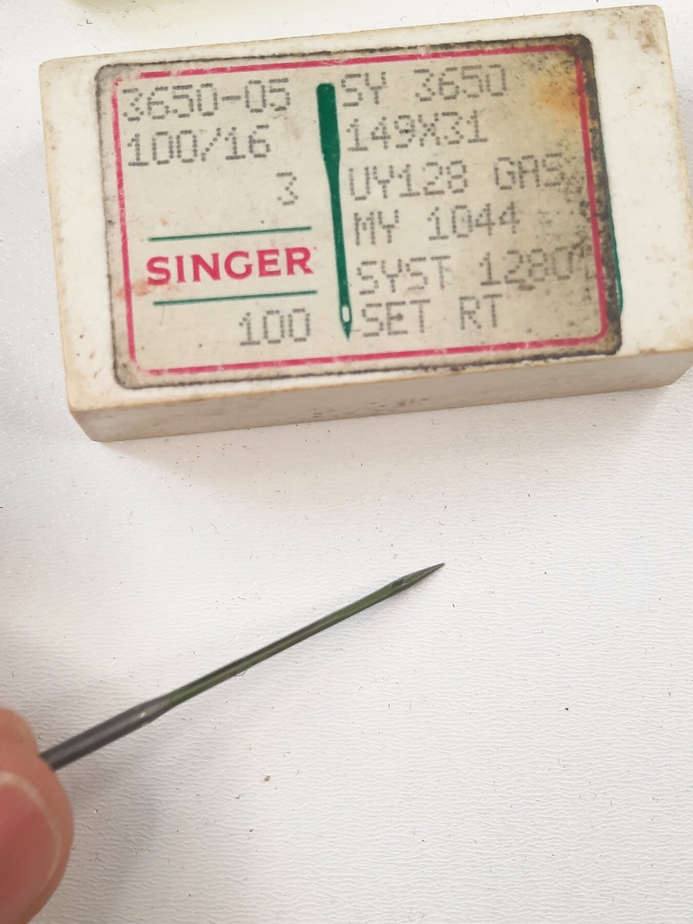 7шт Промышленных швейных игл Singer SY 3650 149x31 UY128 GAS My1044 SYST 1280 Rt 3650-06 №100-16