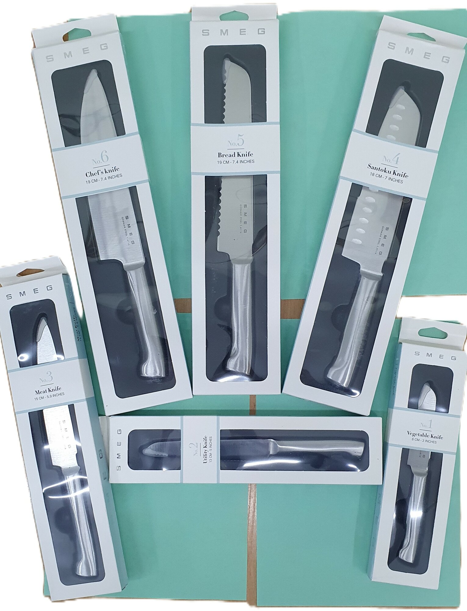 Набор ножей Smeg без подставки, 6 штук