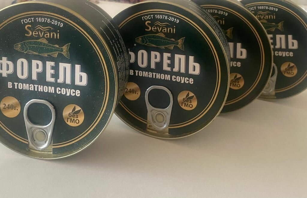 Sevani Ribzavod, Форель в томатном соусе, 240г * 4 шт.