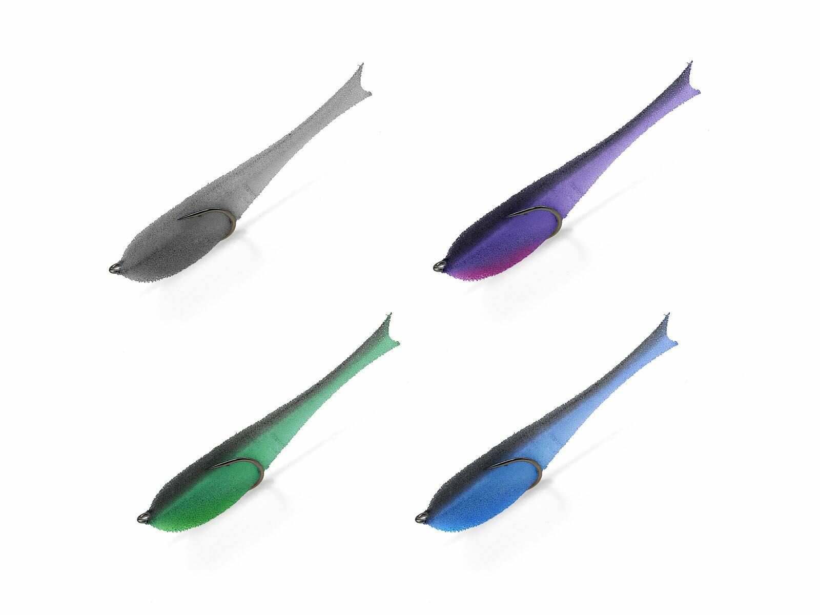 Приманка для рыбалки, поролоновые APS 140мм # SET-2 (4шт), 140 мм, # set-2
