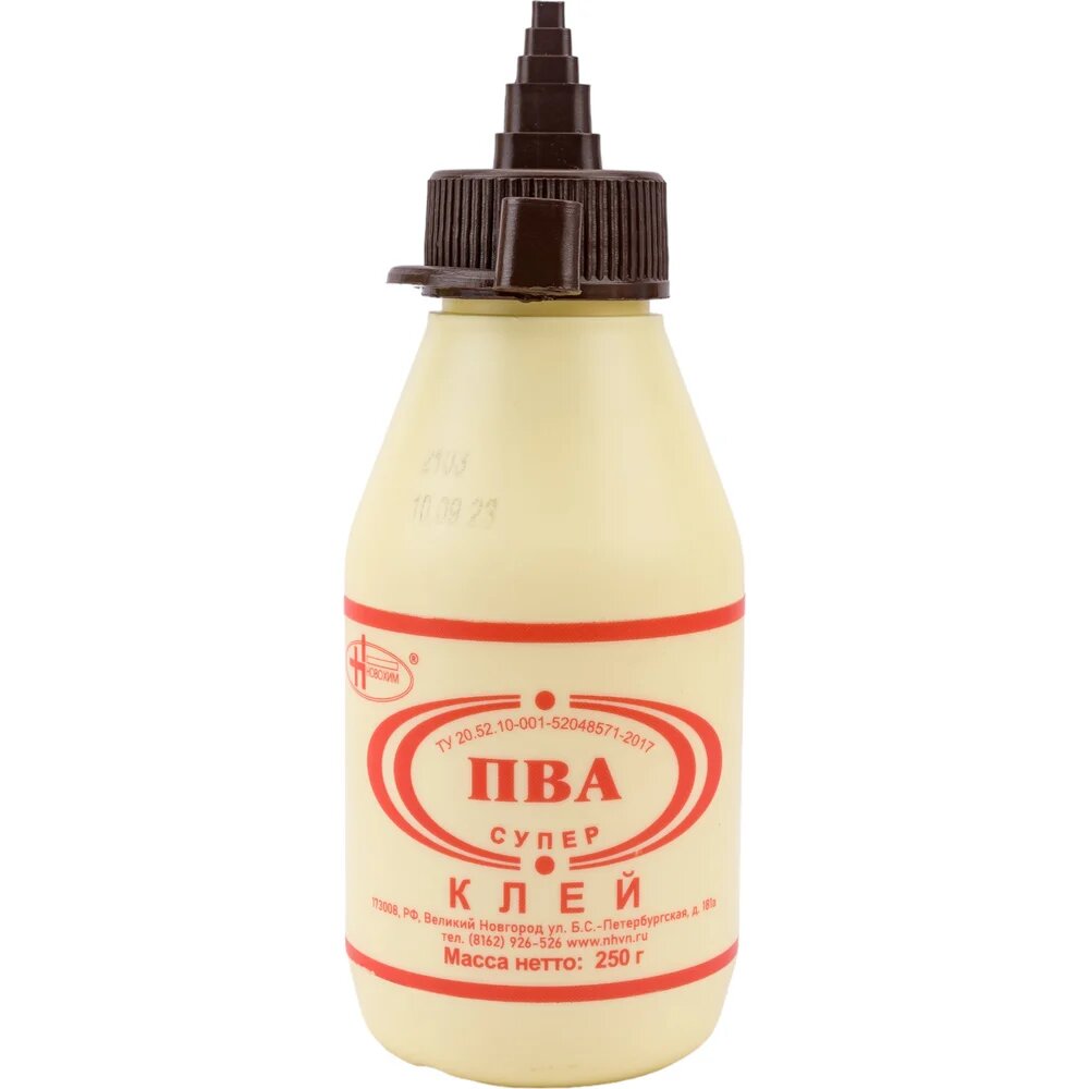 Клей ПВА новохим Супер Б. 250 г 00-00004010