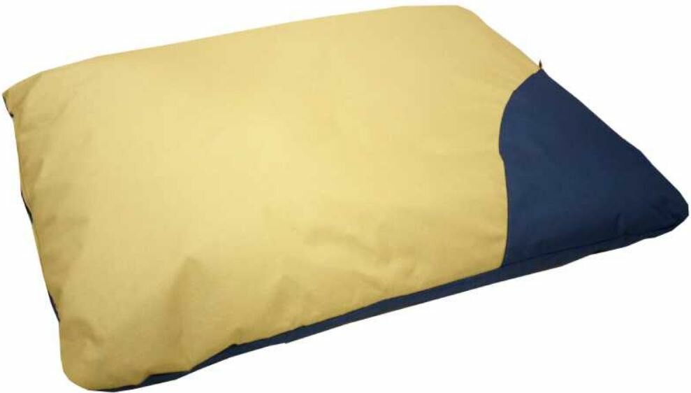 Зооэкспресс Матрац "Аквастоп" двухцветный со съемным чехлом пухлый, оксфорд, бежевый/синий, 100*80 см