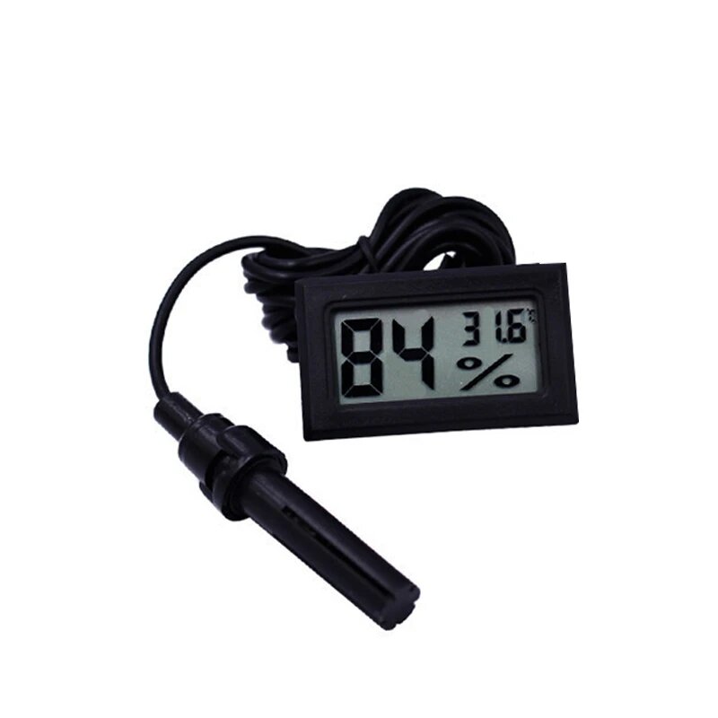 Liludin мини цифровой термогигрометр Temperature Black 1.5M