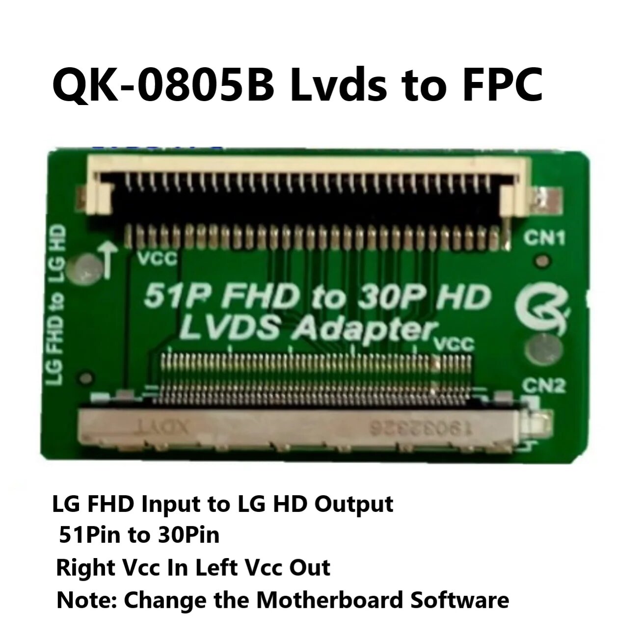 Адаптер преобразователь LG 2K FHD 51Pin to LG HD 30Pin QK0805B Lvds to FPC
