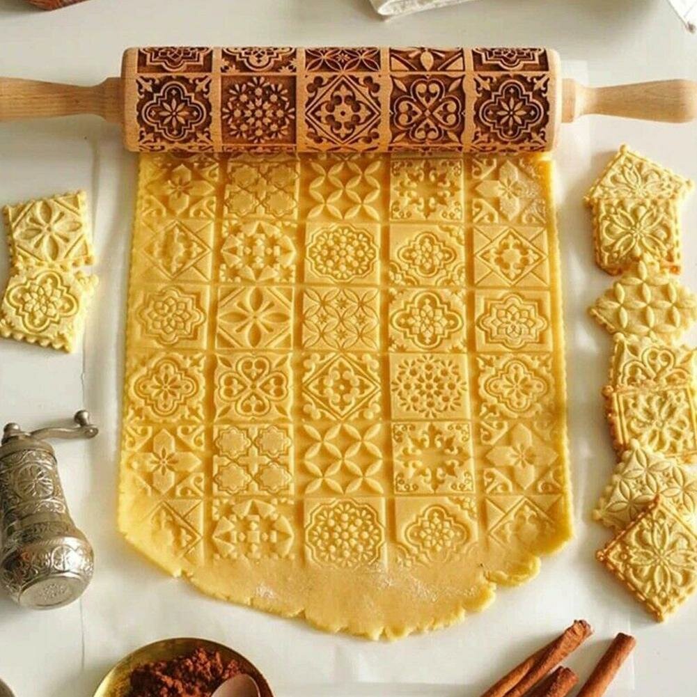 Гравировка скалка, Скалка для теста С узором