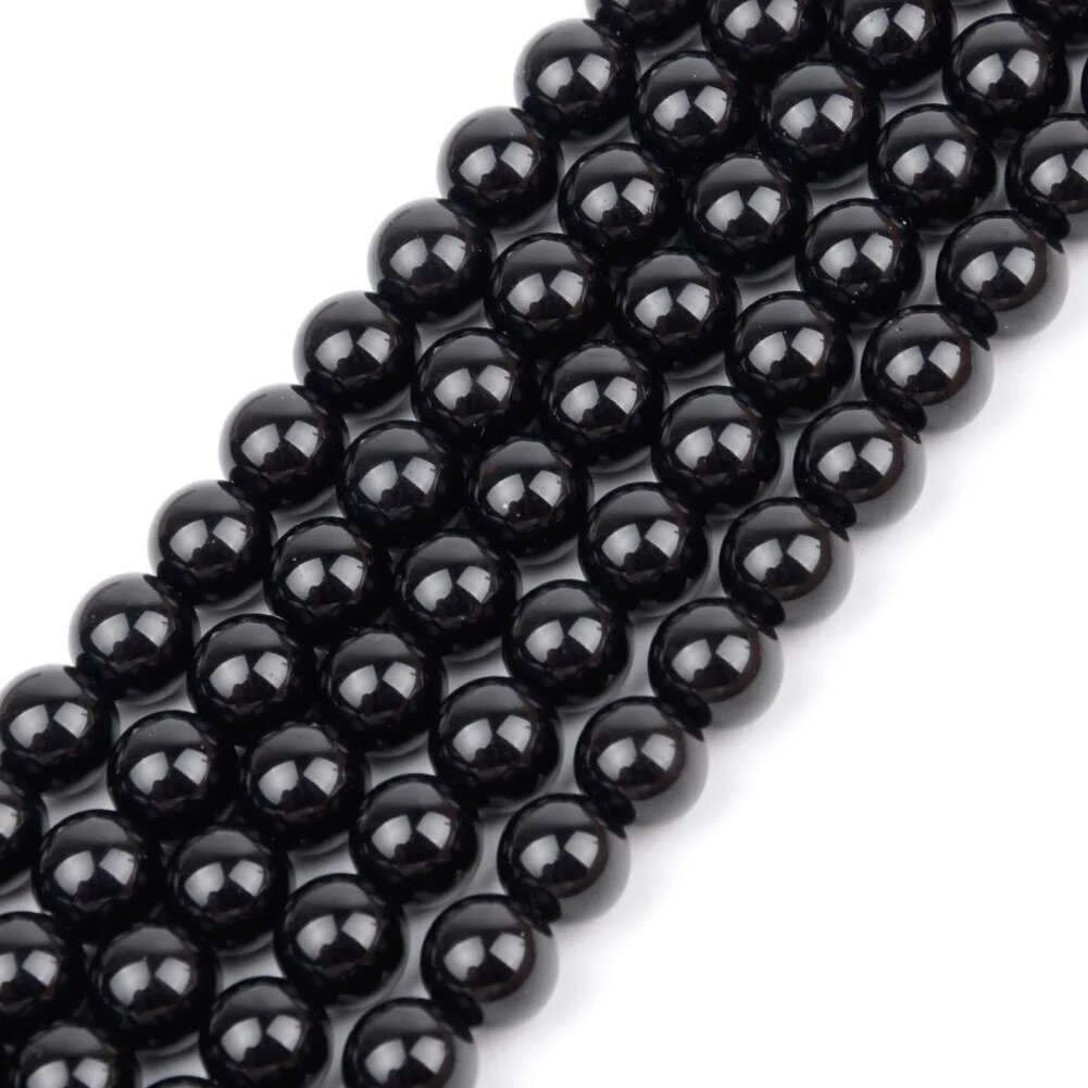 Бусины Vermigo гладкие черные агаты 4-12 мм Черный, 6mm Approx 61pcs, Smooth Black