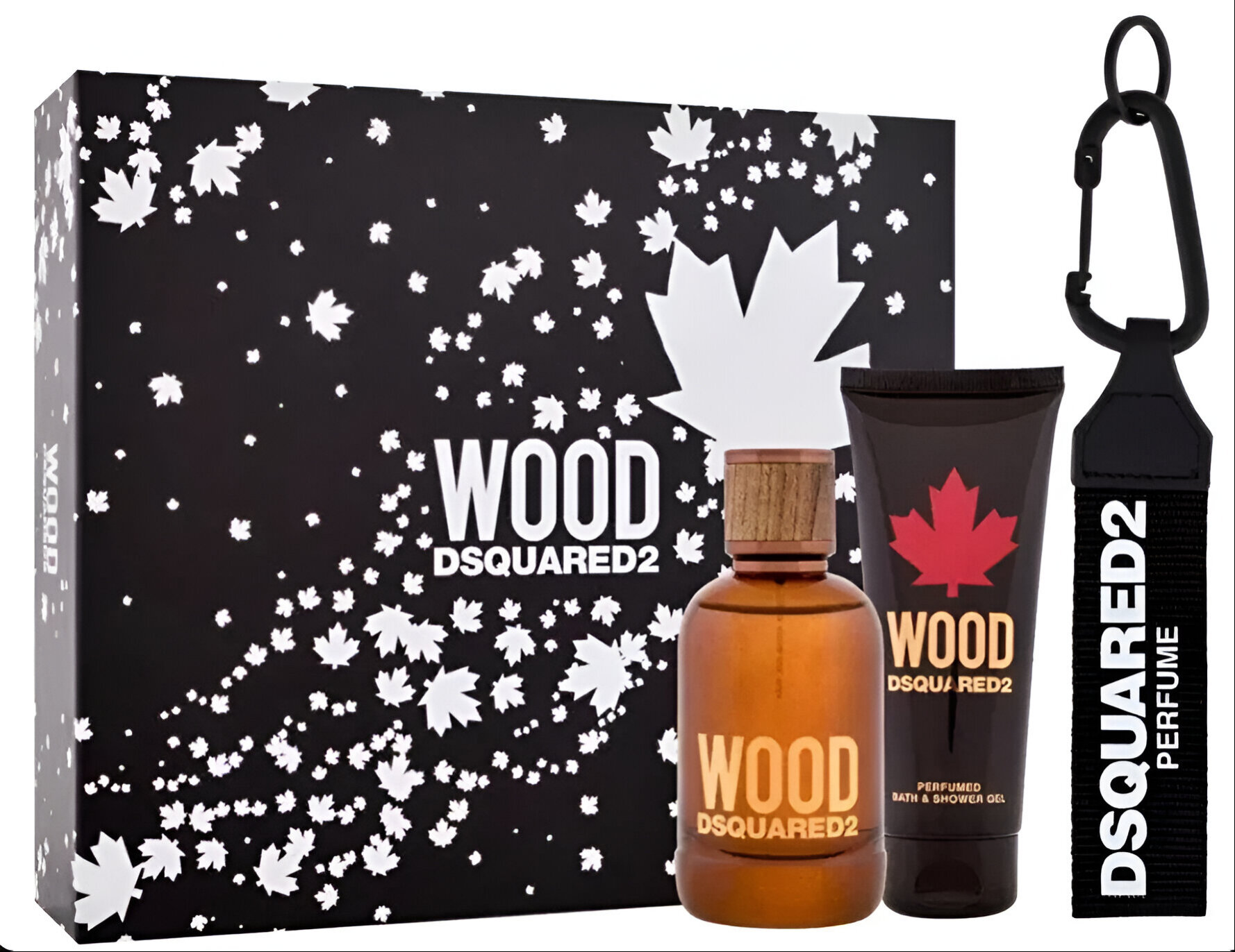 Dsquared2 Wood мужской Set туалетная вода 100 мл + B & Sg 100 мл + Black Key Ring Брелок