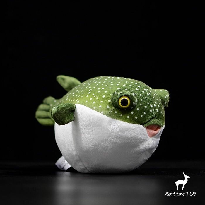Реалистичная плюшевая игрушка Green River Puffer Fish 22cm