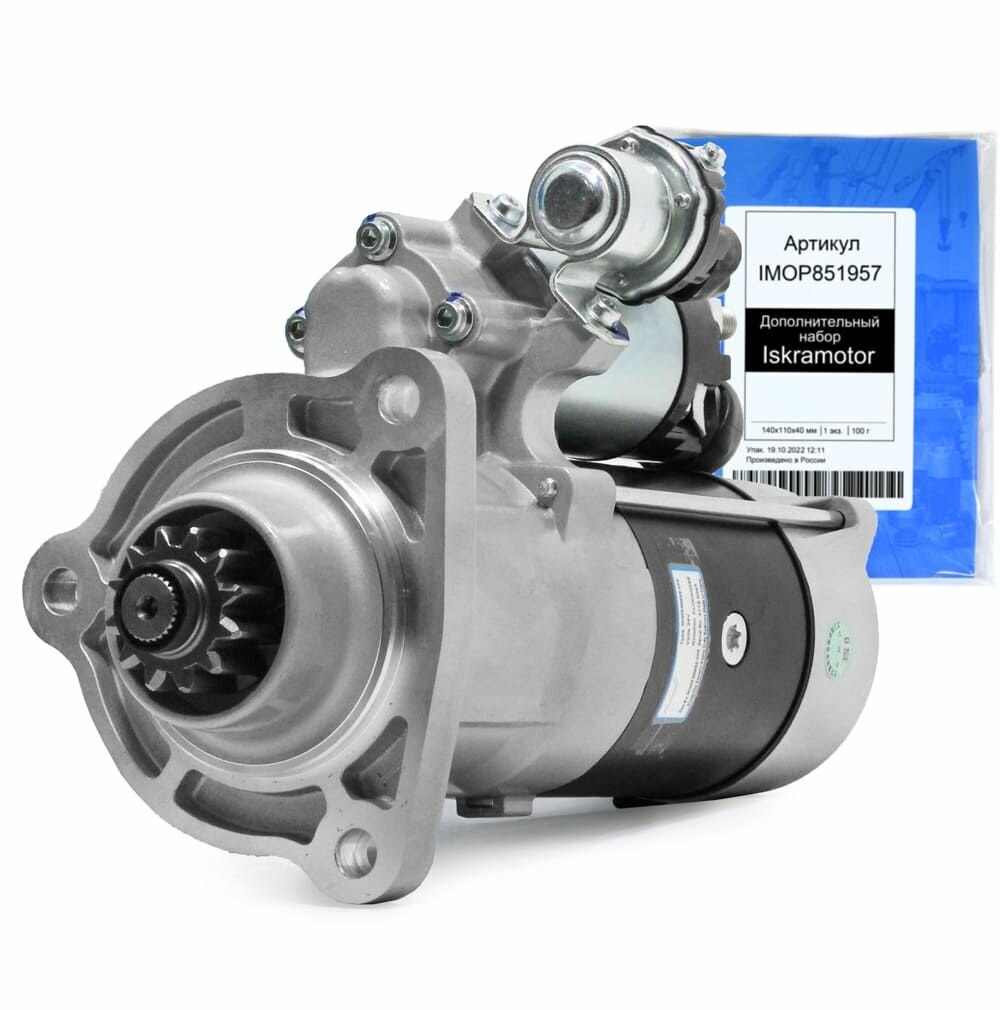 Стартер; 24V; 7.5kW; 12-зуб; Prestolite M105R3004SE-VPP для КамАЗ 43118; 44108; 6522; Cummins ISLe310; ISLe340; ISLe400 (Искра АЕ: IMS506946)