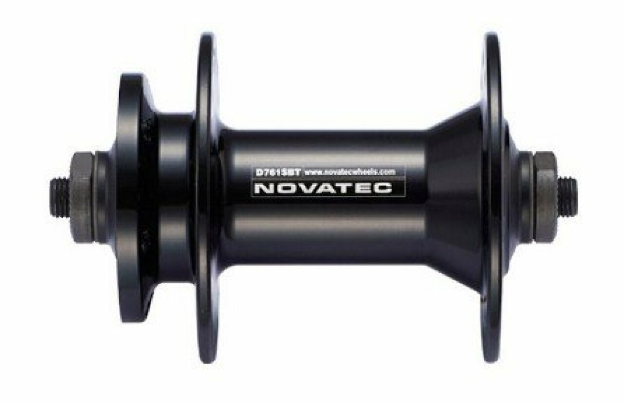 Втулка передняя Novatec S-Elite, 32H, под диск, 6 болтов, ось 9х100 мм. Черный