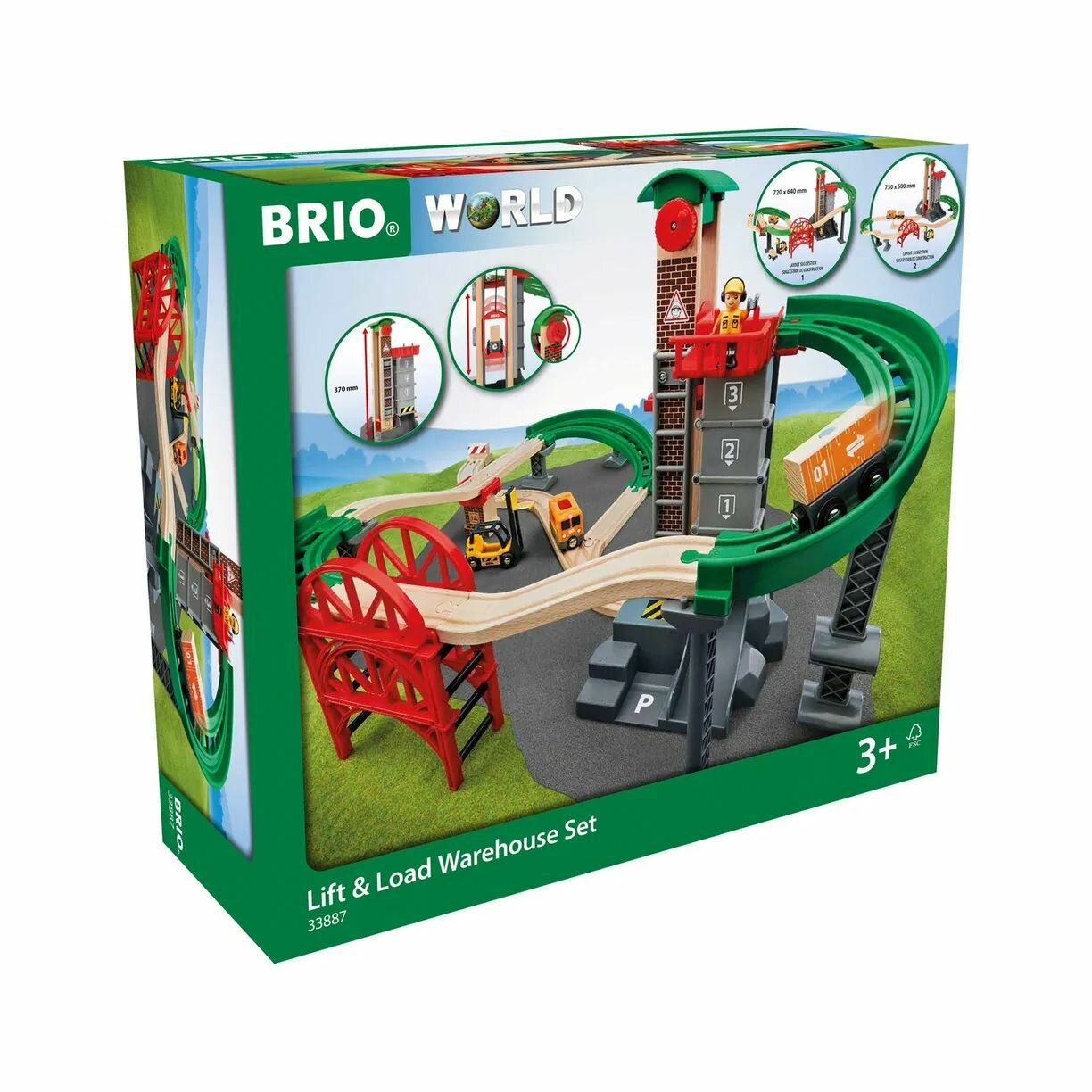 Железная дорога Brio, дерево, механическая, для детей 3-8 лет