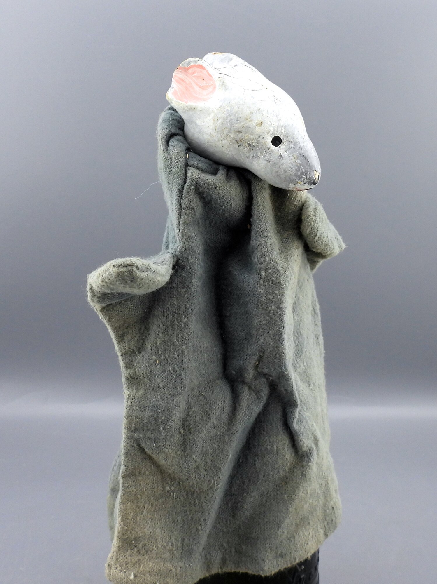 МЫШЬ мышка папье-маше перчаточная кукла кукольный театр СССР 1950-е гг