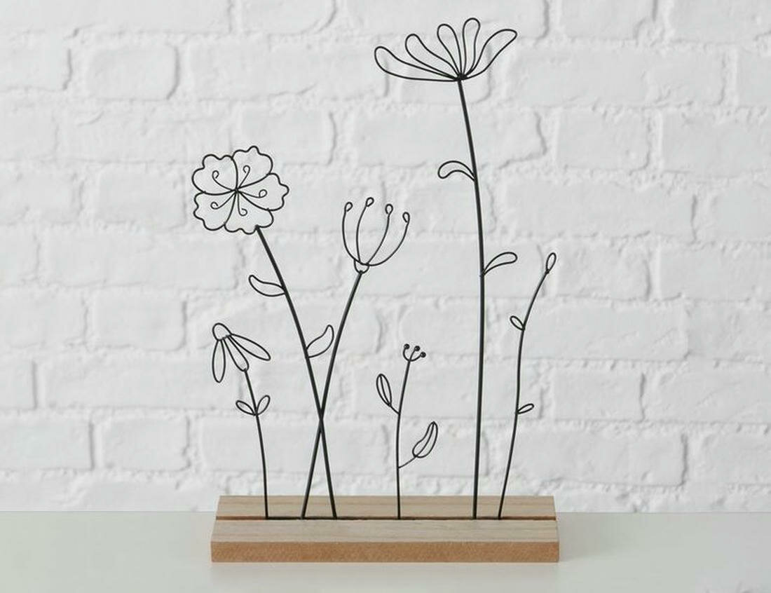 Декоративное интерьерное украшение, металл, дерево, 29 см, Boltze