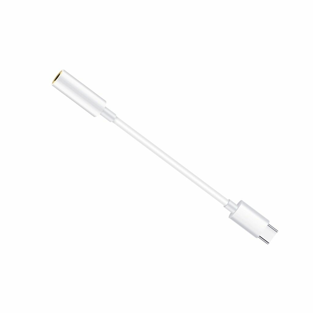 Удлинитель Type C 3.5 мм, портативный, для наушников и телефонов, улучшает качество звука, Белый