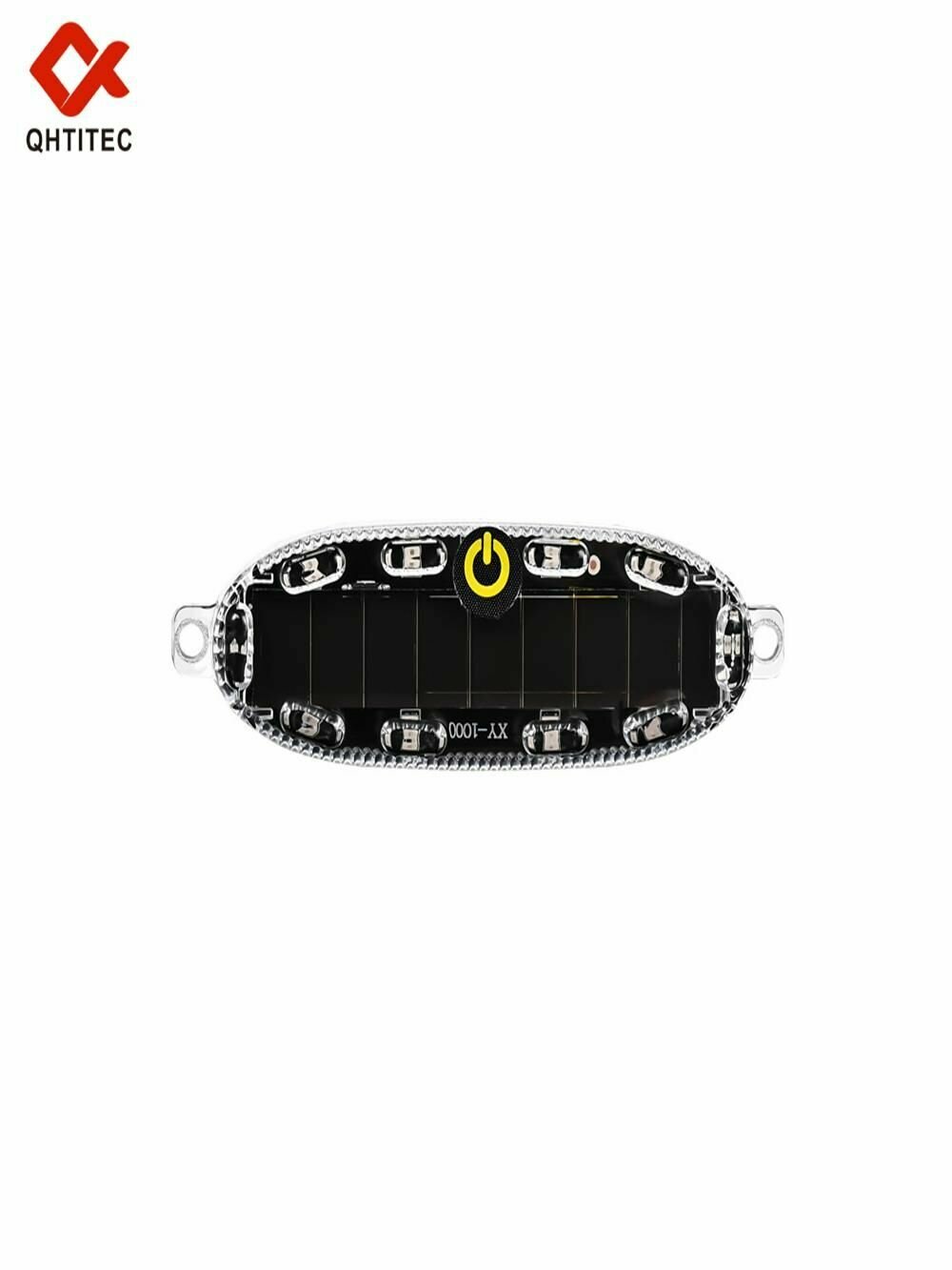 Стробоскоп QHTITEC, для мотоциклов, с солнечными батареями, разноцветная подсветка