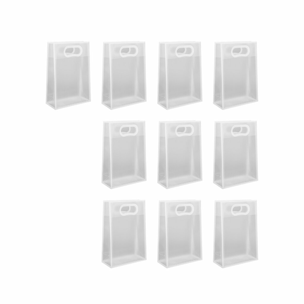 Пластиковая Хозяйственная сумка Большой емкости С Эргономичной ручкой Полупрозрачная Подарочная Сумочка Идеально Подходит Для Похода На Рынок И Путешествий