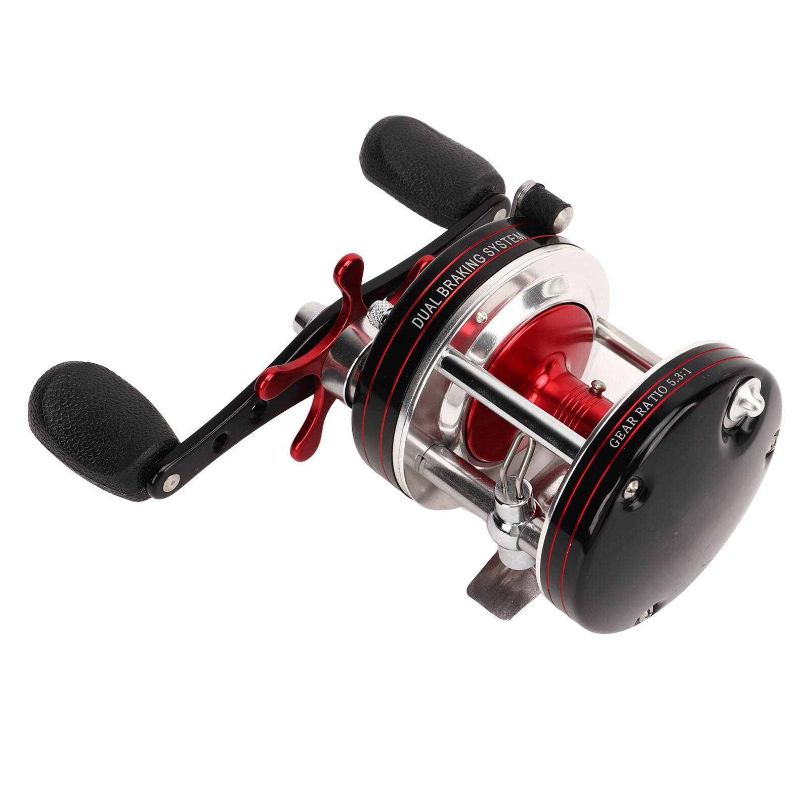 Рыболовная катушка для приманки, металлическая катушка для приманки, цельнометаллический барабан, катушка для поперечной приманки для реки, озера, правая рука