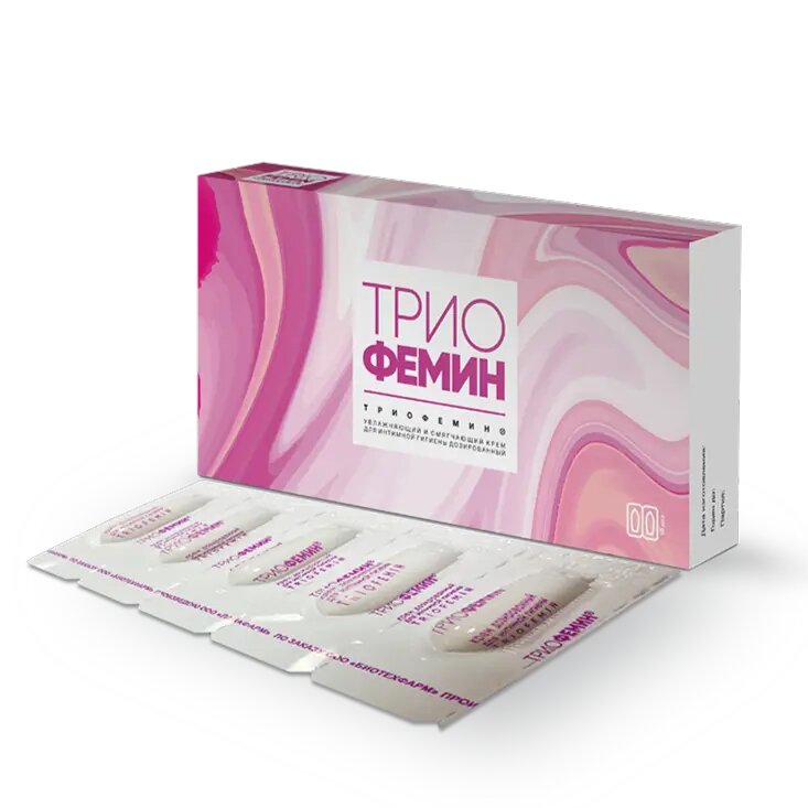 Триофемин / Triofemin крем для интимной гигиены дозированный 1,2 г 10 шт