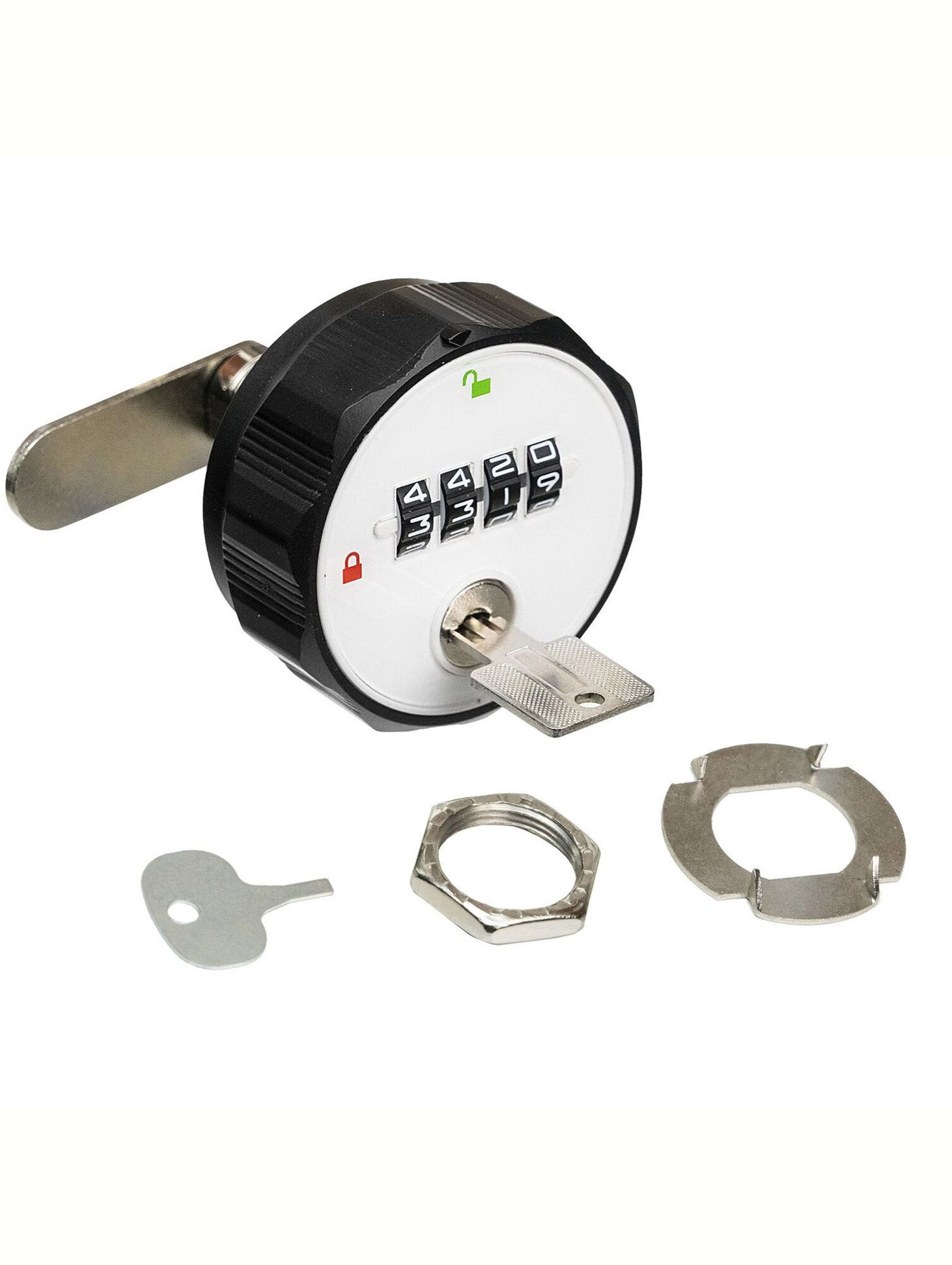 Встраиваемый кодовый замок для шкафа или почтового ящика с ключом