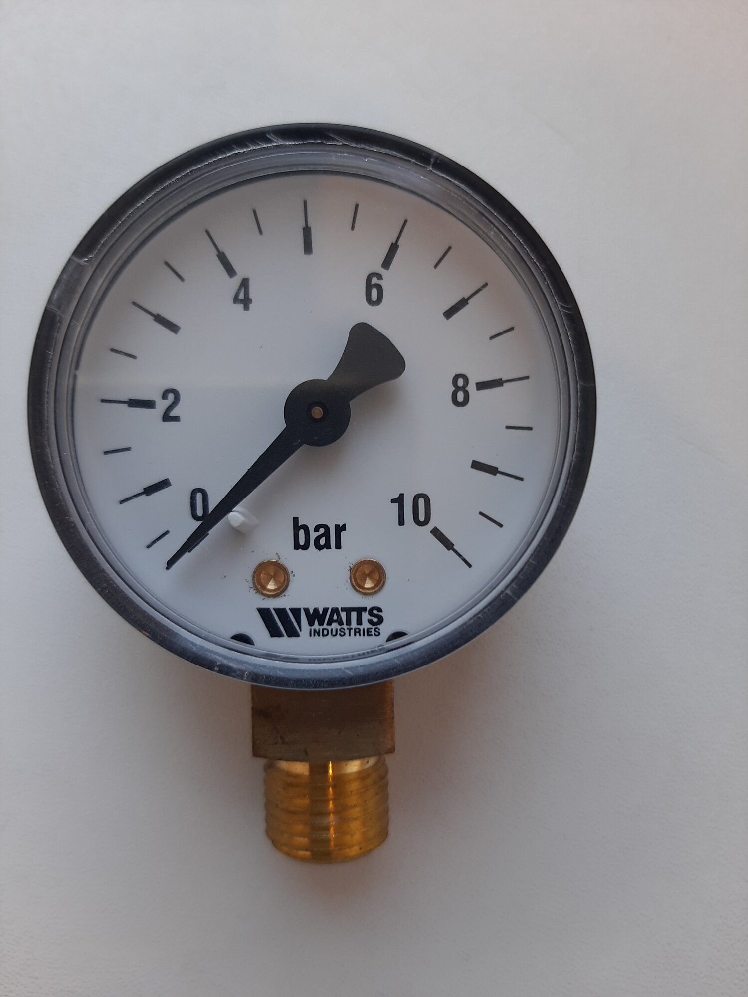 Манометр вертикальный диам.50 - 1/4 - 10 бар. WATTS