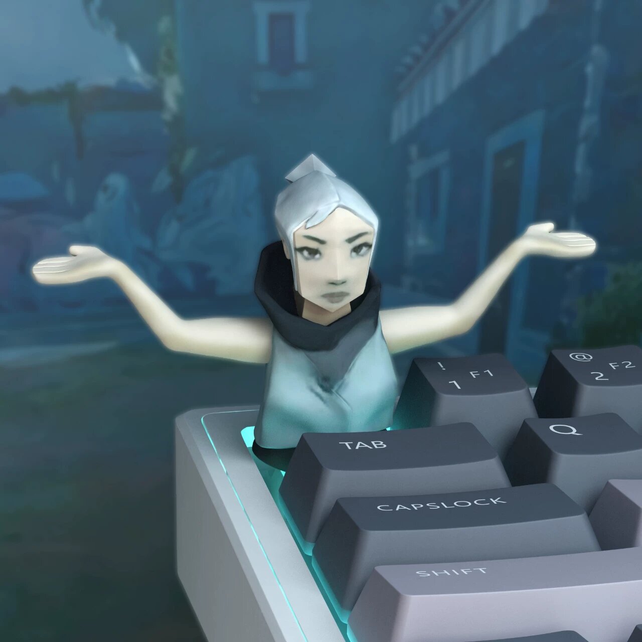 Крутые кейкапы Jett, кейкапы Jett, бесстрашные кейкапы для периферийных устройств, кейкапы для механических клавиатур.