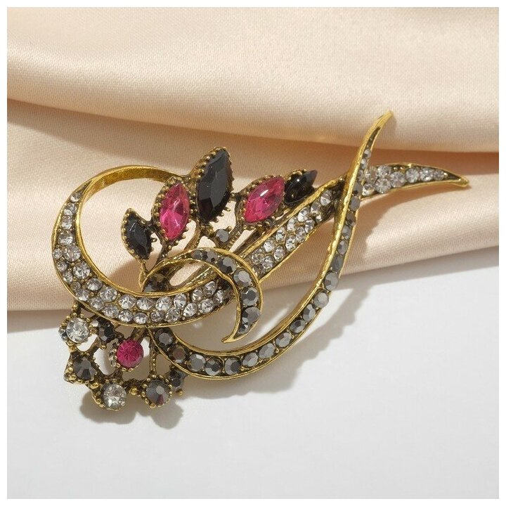 Брошь, стразы