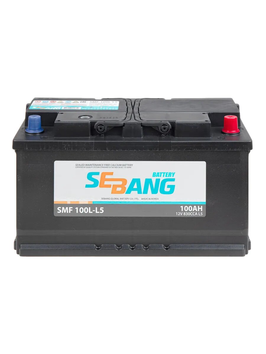 Аккумулятор SEBANG SMF 100А/ч обратный R+ L5 EN 830 А