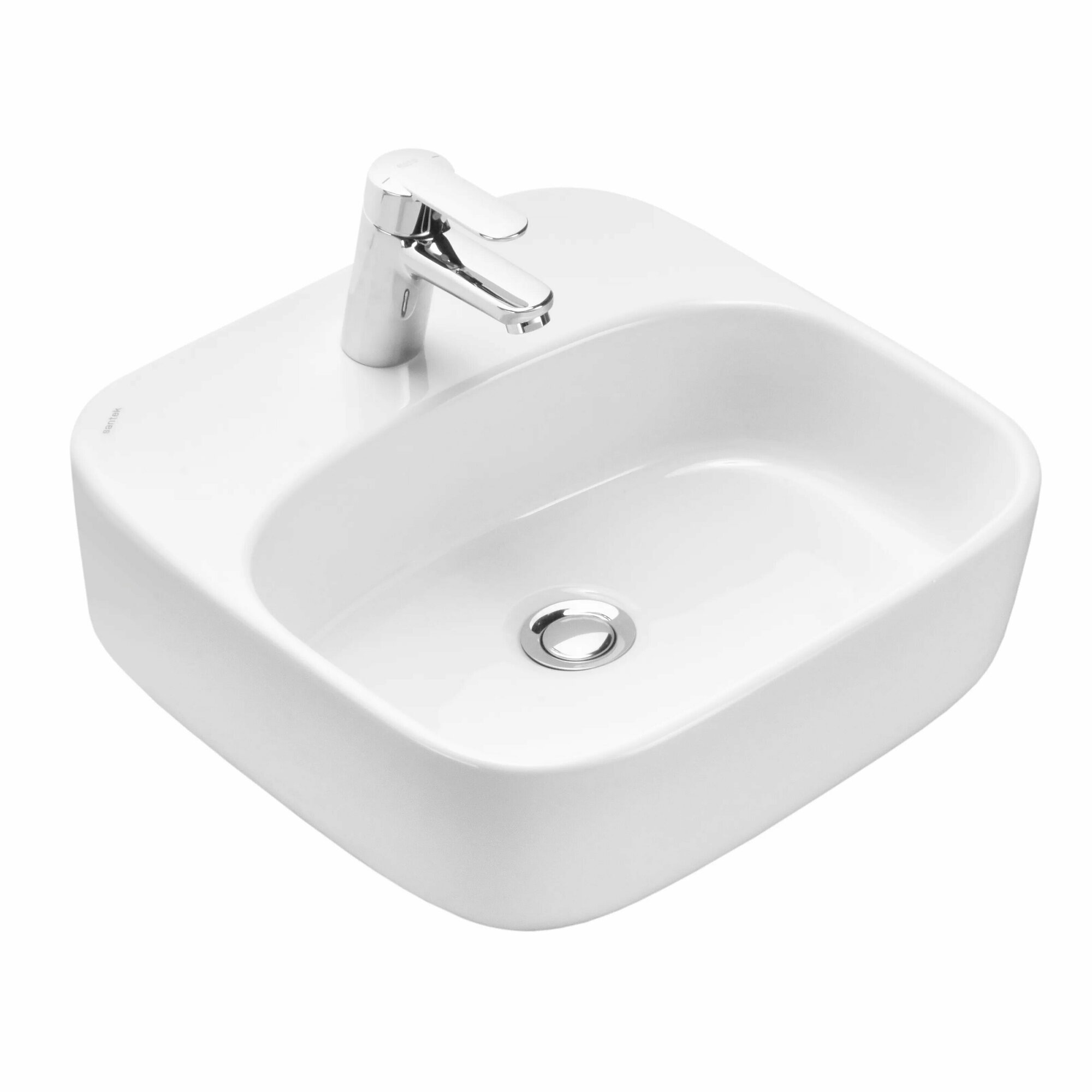 Раковина Aquaton Одри 1WH501709 420х420х130 накладная, без перелива, отв. под смеситель, цвет: белый