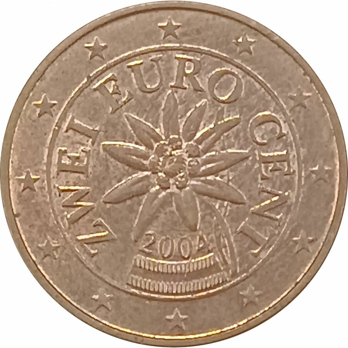 2 евроцента 2004 Австрия из оборота