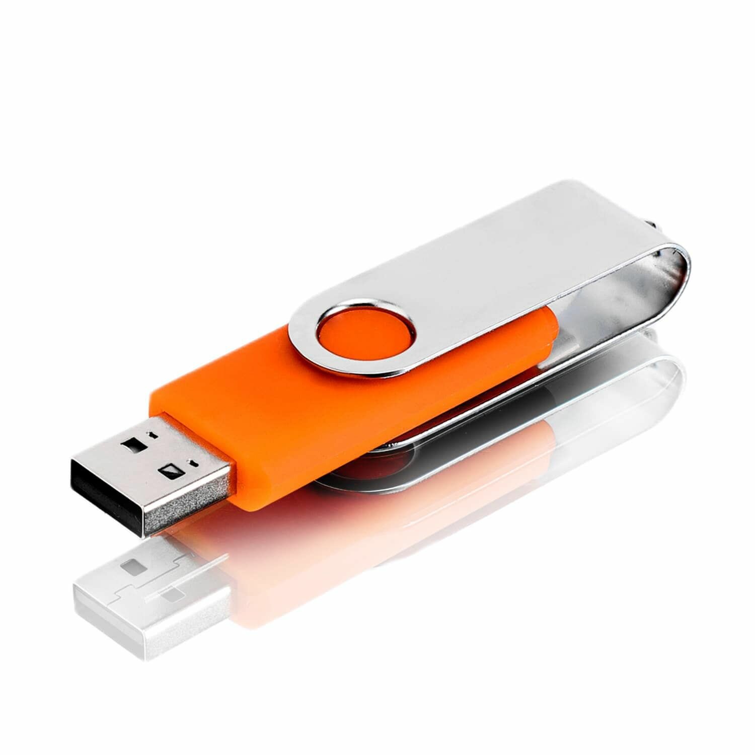 OTG Флешка Квебек, 16 ГБ, оранжевая, арт. F04