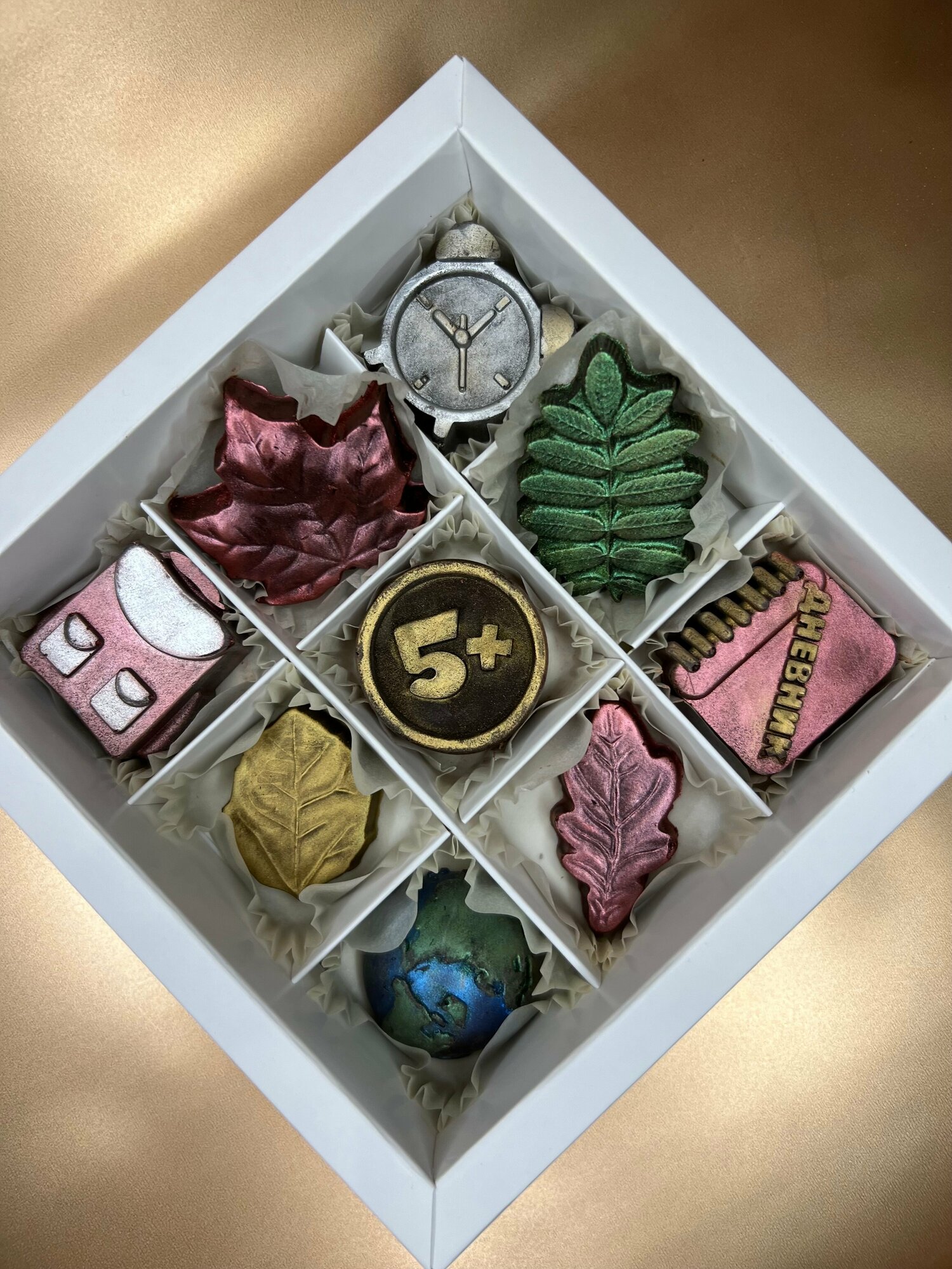 Конфеты Aramiska "Набор школьный №19", молочный шоколад, ручная работа