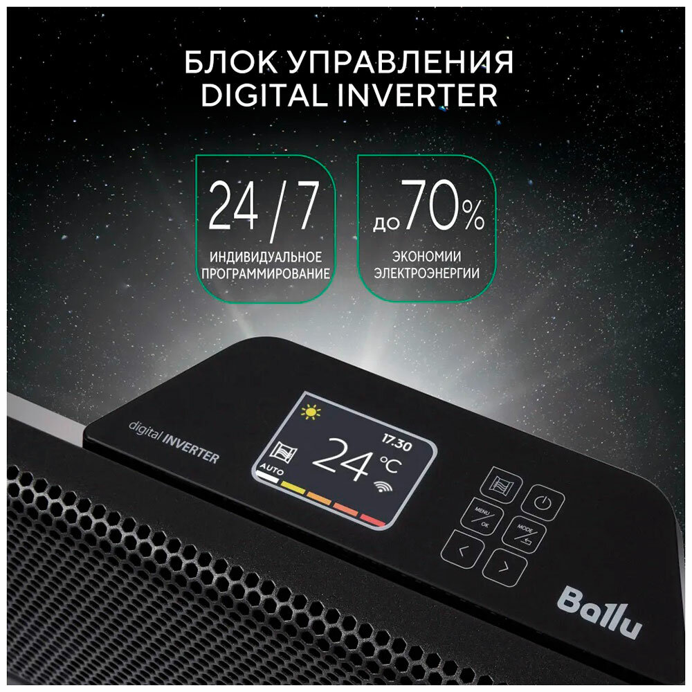 Конвектор Ballu Apollo digital INVERTER Black Infinity (BEC/ATI-1503)