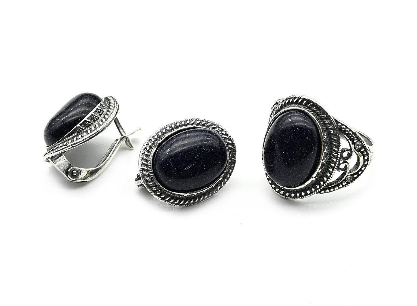 Серьги, авантюрин