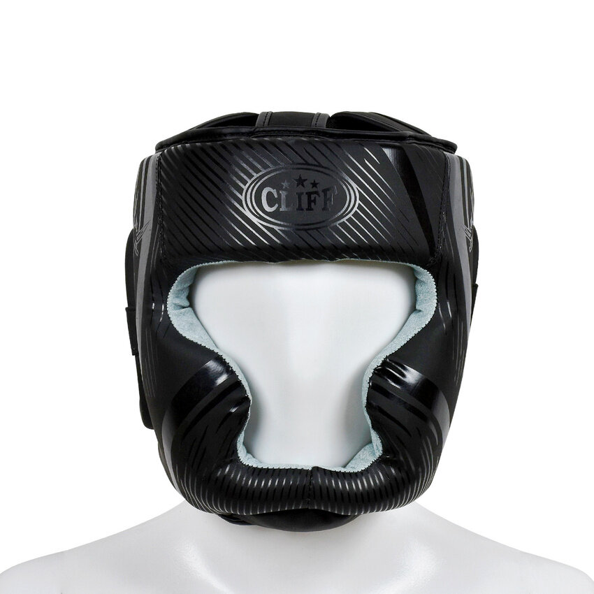 Шлем для единоборств CLIFF BLACK WIDOW, закрытый, FLEX , матовый черный р. S, шт