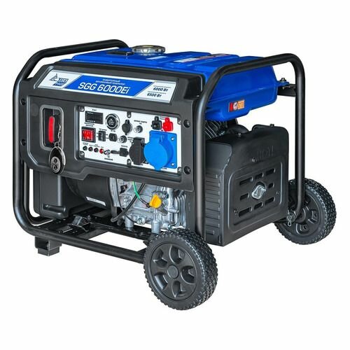 Бензиновый генератор ТСС SGG 6000Ei, 220 В, 6.5кВт, на колёсах с АКБ [060059]