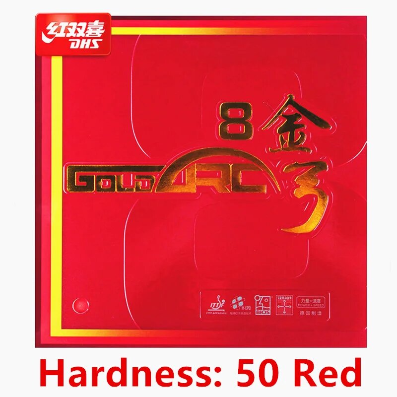 ДHS GoldArc 8 Red, губка для настольного тенниса, 50