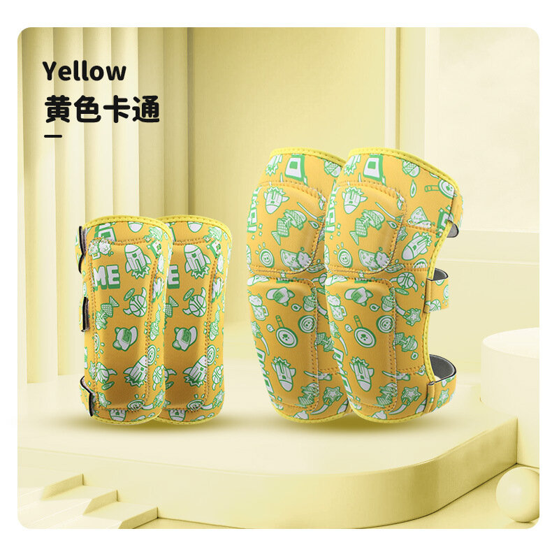 Детские велосипедные наколенники и налокотники Topwise, желтые, для катания на роликах, 1 размер