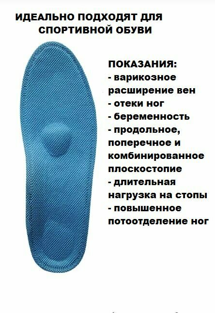 Ортопедические стельки с антибактериальным эффектом арт.92