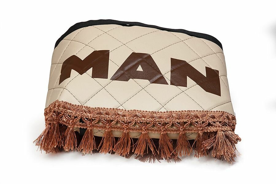 Ламбрекен лобового стекла + угол MAN Эко кожа бежевый (20128)