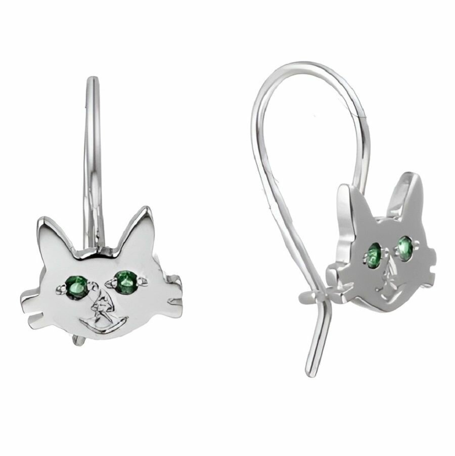 Набор серег, серебро, 925 проба, родирование