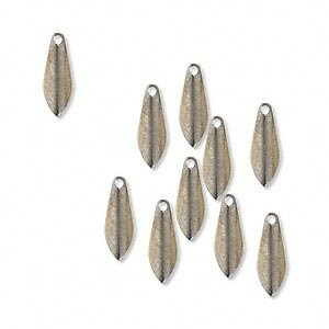 Подвеска, 8х3мм, капелька, базовый материал - латунь, античная позолоченная (цвет - бронза), 2 шт.