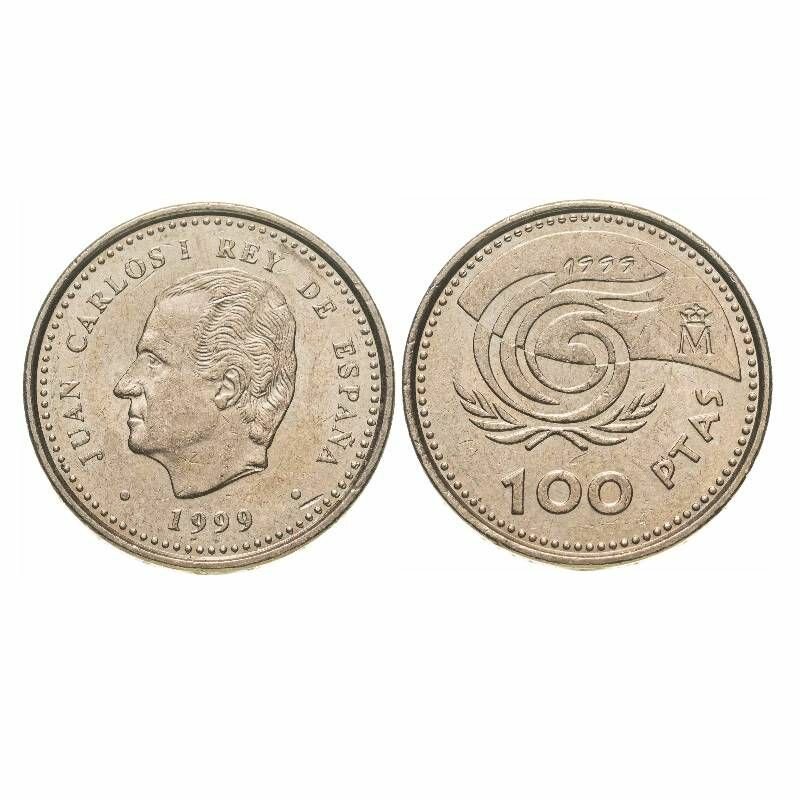 10 песет 1999 года Испания. Год пожилых людей.