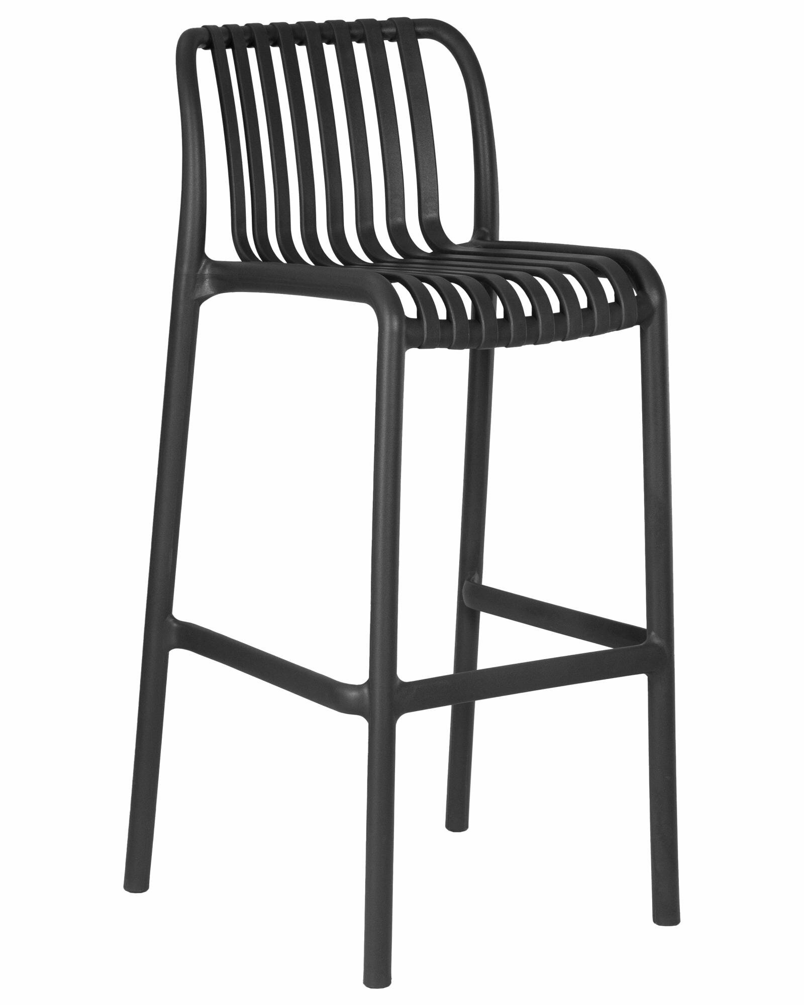 Стул CHLOE BAR STOOL MARKET серый, пластик, твердое сиденье, без подлокотников