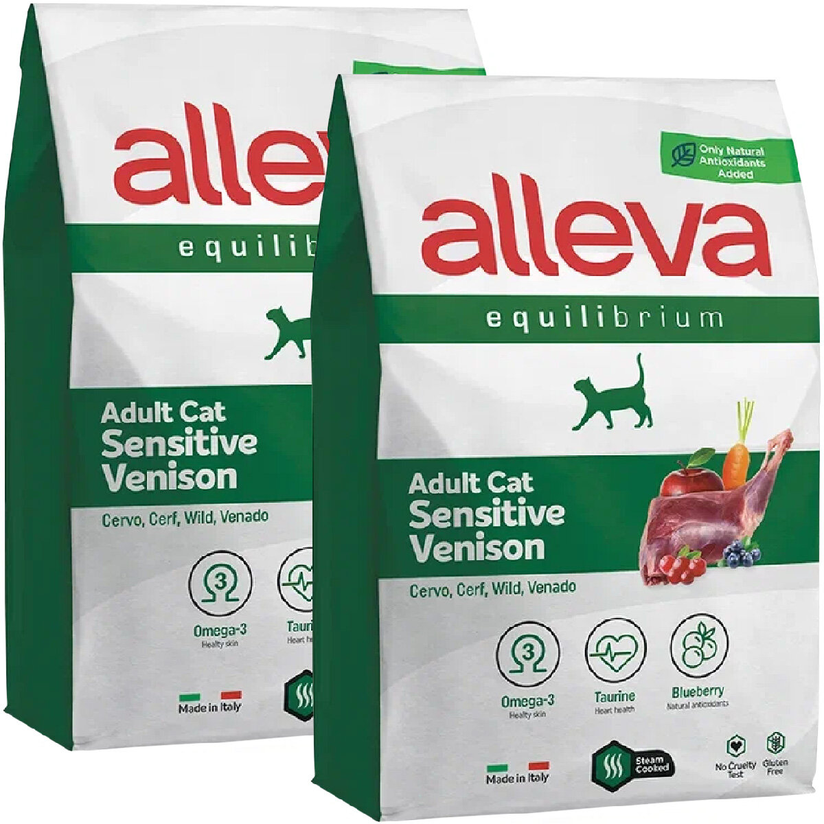 ALLEVA EQUILIBRIUM ADULT CAT SENSITIVE VENISON для взрослых кошек с чувствительным пищеварением с олениной (10 + 10 кг)