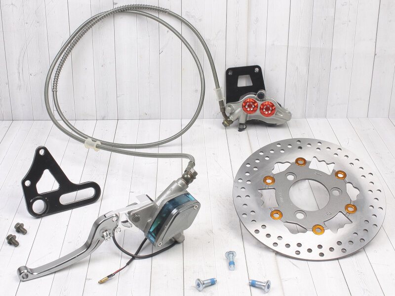 PitBikeClub Тормоз задний в сборе HP двухпоршневой 220мм