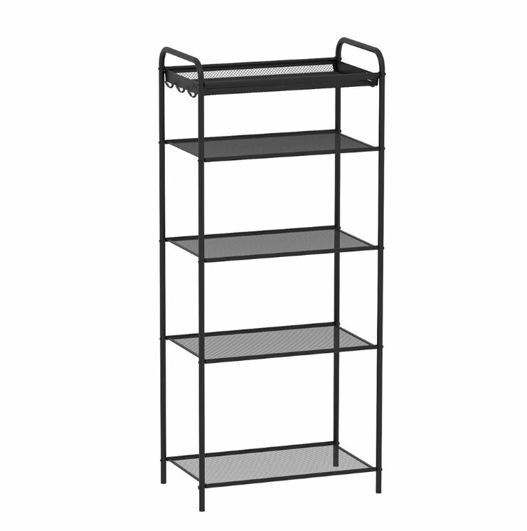 Подставка для обуви 5 полок Верона 15, 45х30х95 см черная