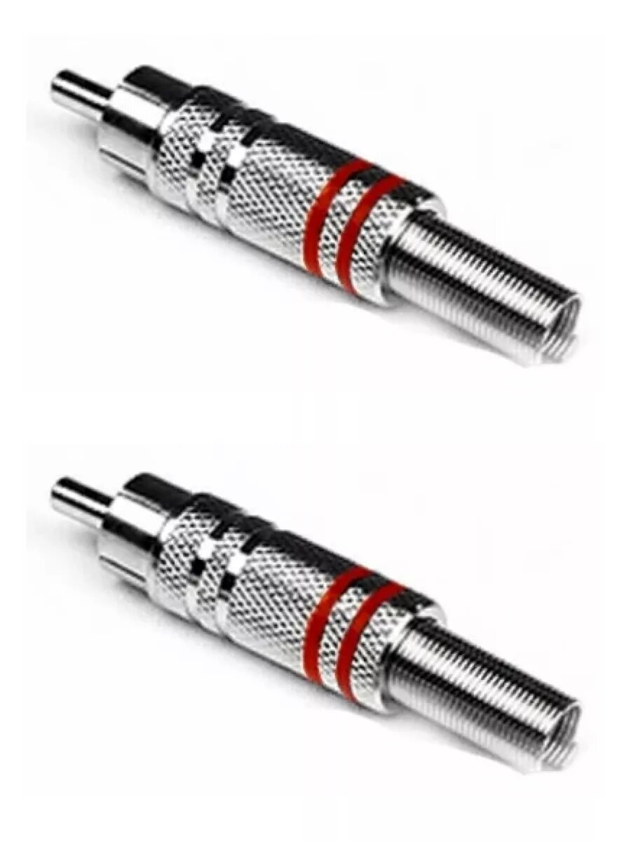 RCA100M/RD Разъём кабельный RCA тюльпан 2 шт.