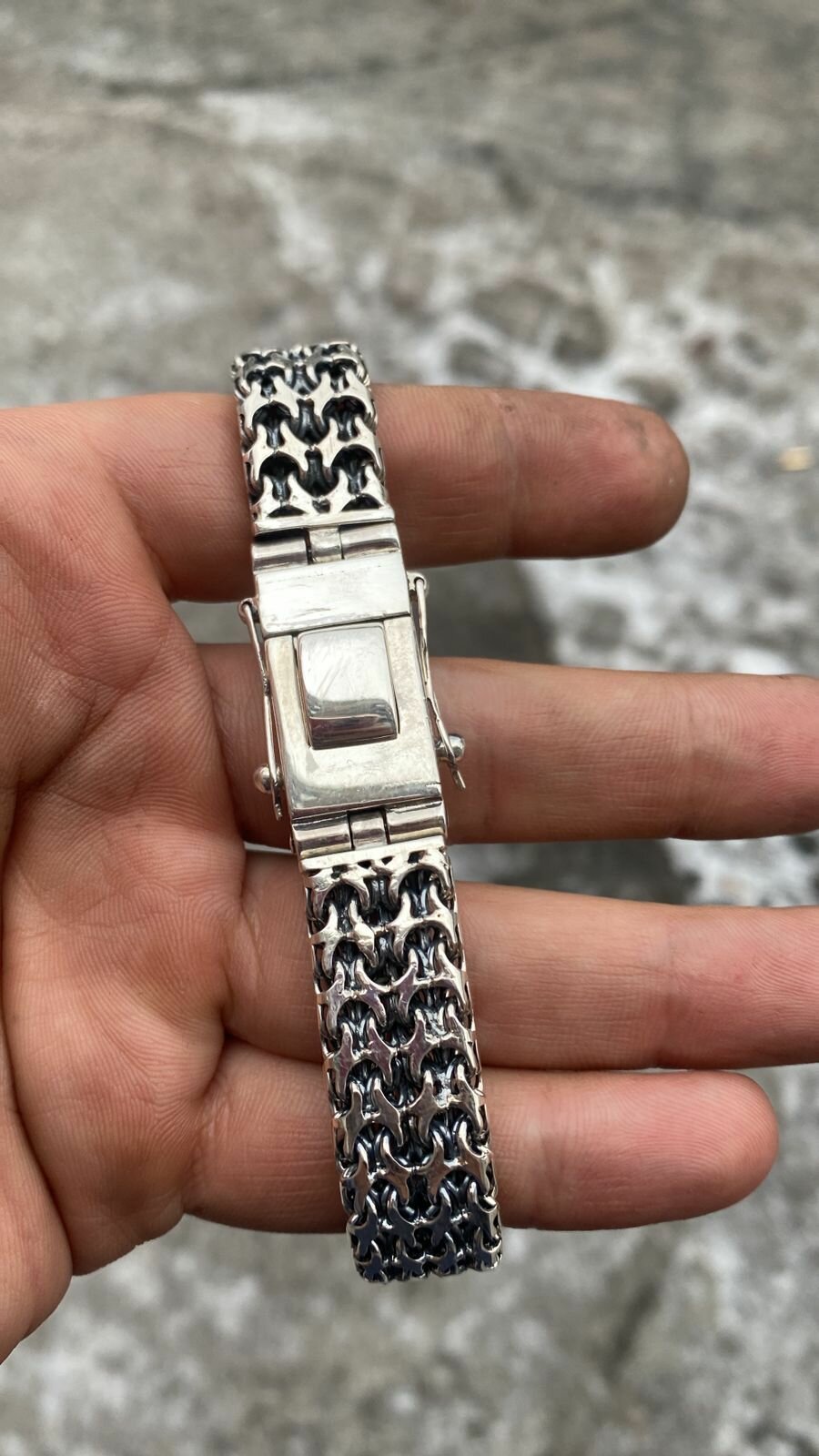 Браслет, славянский оберег, серебро, 925 проба, чернение