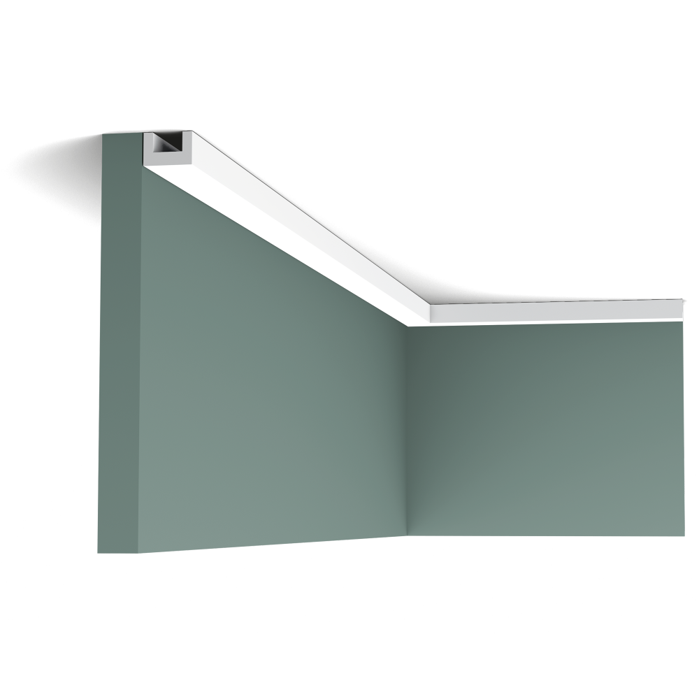 Карниз Гладкий Orac Decor CX190 Д200xШ3xВ2 см Лепнина из Дюрополимера / Орак Декор.