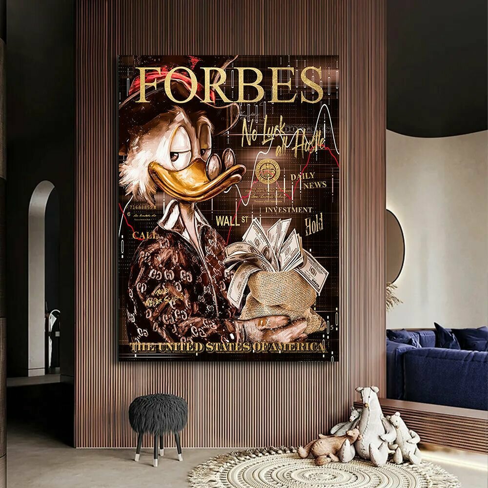 Картина "Дональд Дак", на подрамнике, холст, дерево, печать, 60x80см